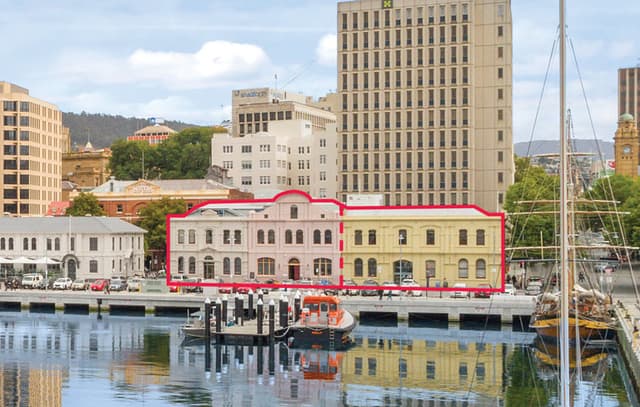 Potential buyers catch first flight in to view historic Hobart ...